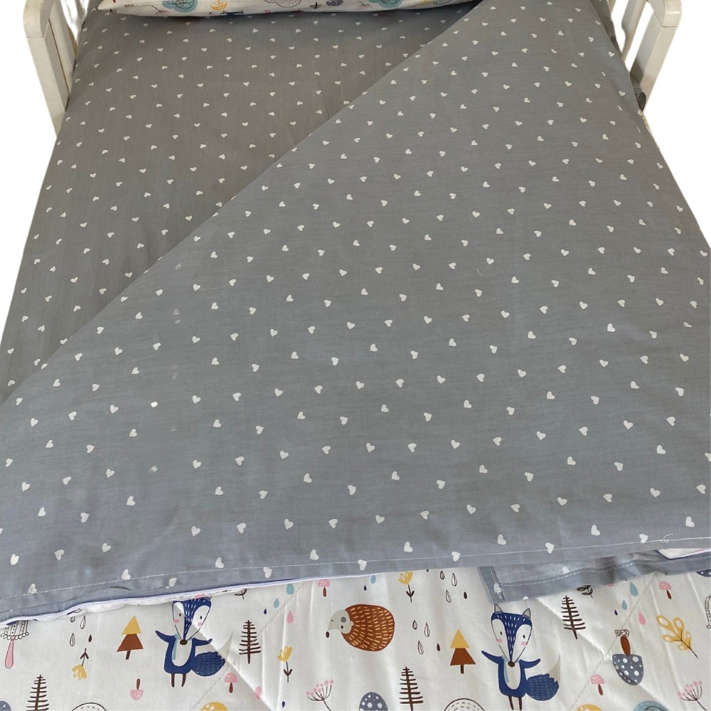 Set ropa para cama de transición fox 100% algodon de 4 piezas